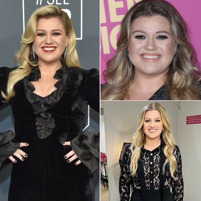 Kelly Clarkson talked about losing a lot of weight and said, "Walking ...