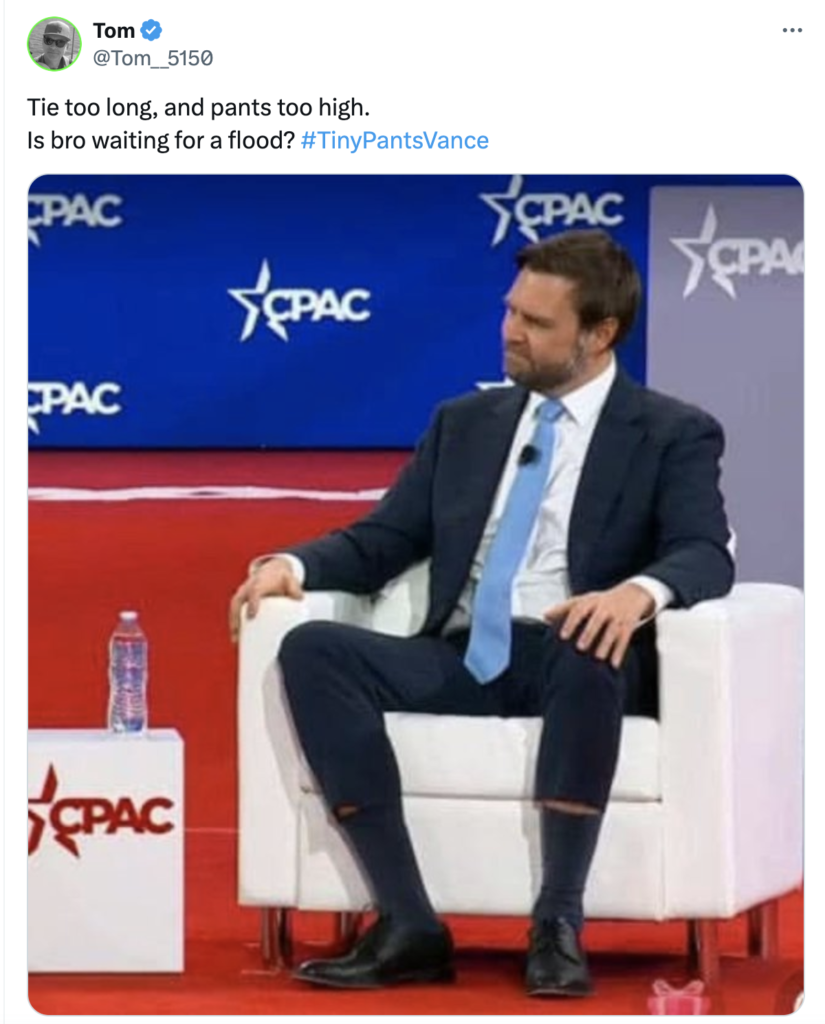 JD Vance’s Tiny Pants Steal the Spotlight During Trump’s Speech ...